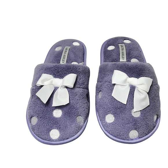 Laura Ashley | Shoes | Laura Ashley Light Purple Slippers With White ...